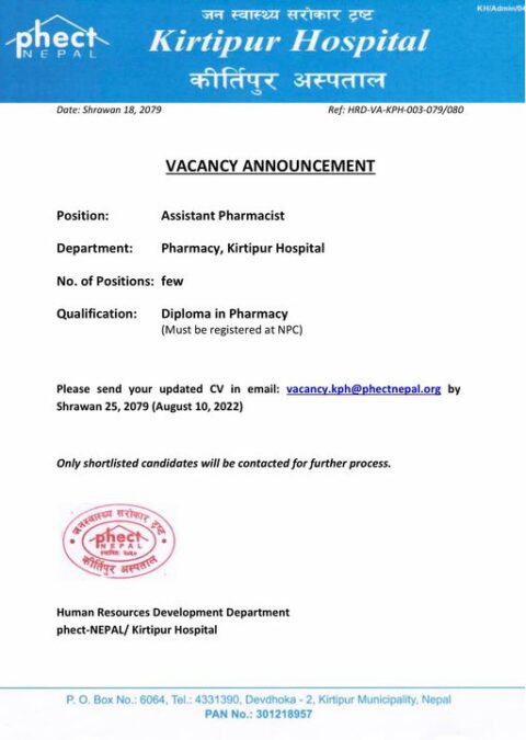 Career Opportunity | PHECT NEPAL